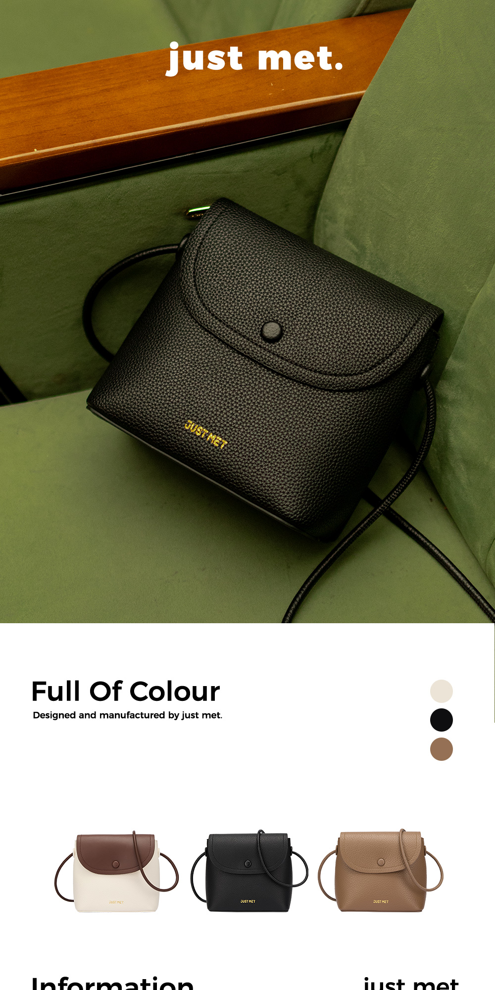 Just Met Sling Shoulder Fashion PU Leather Women Crossbody Bag Beg ...