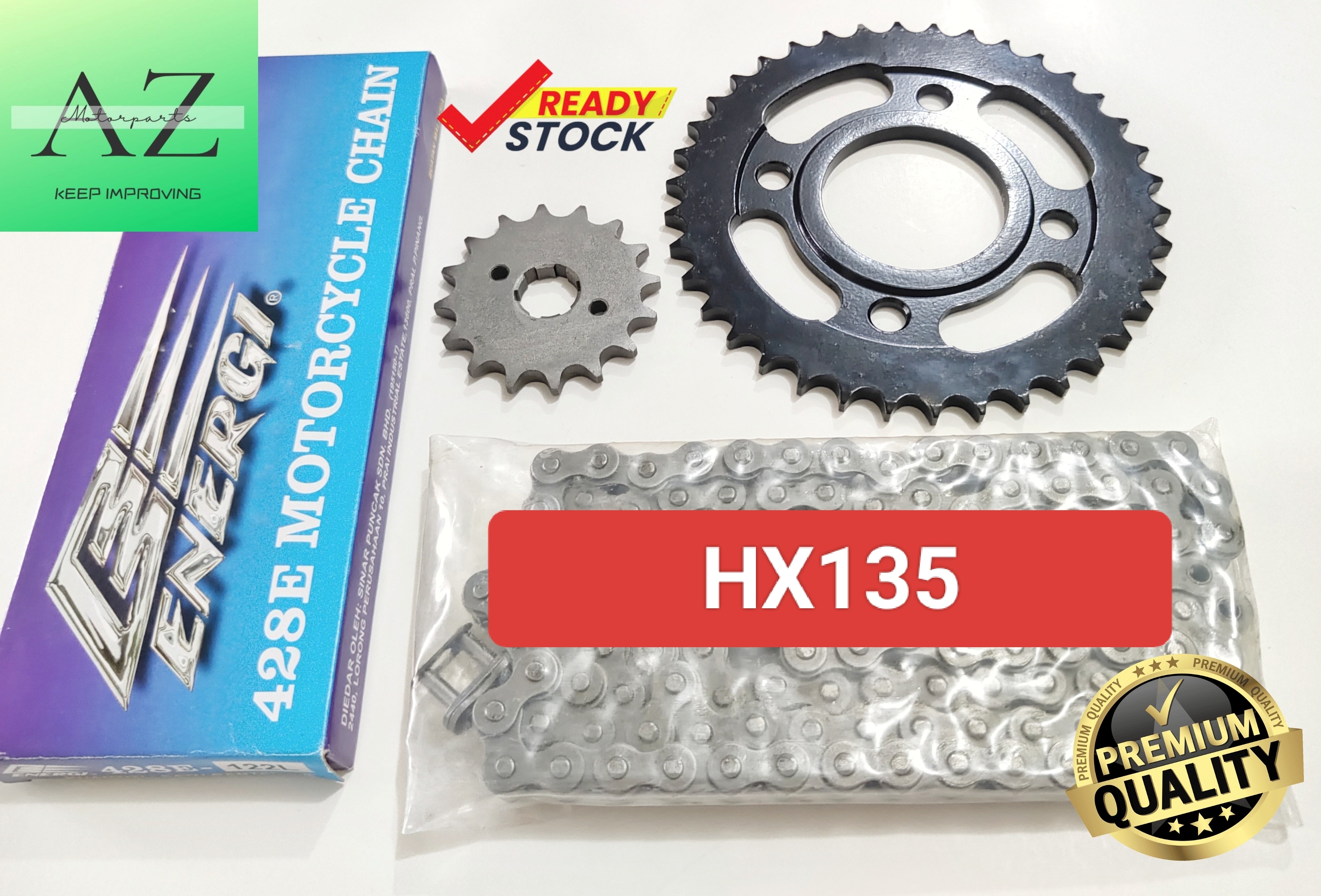HONDA HX135 RAIDER 428 SPROCKET SET | Shopee Malaysia