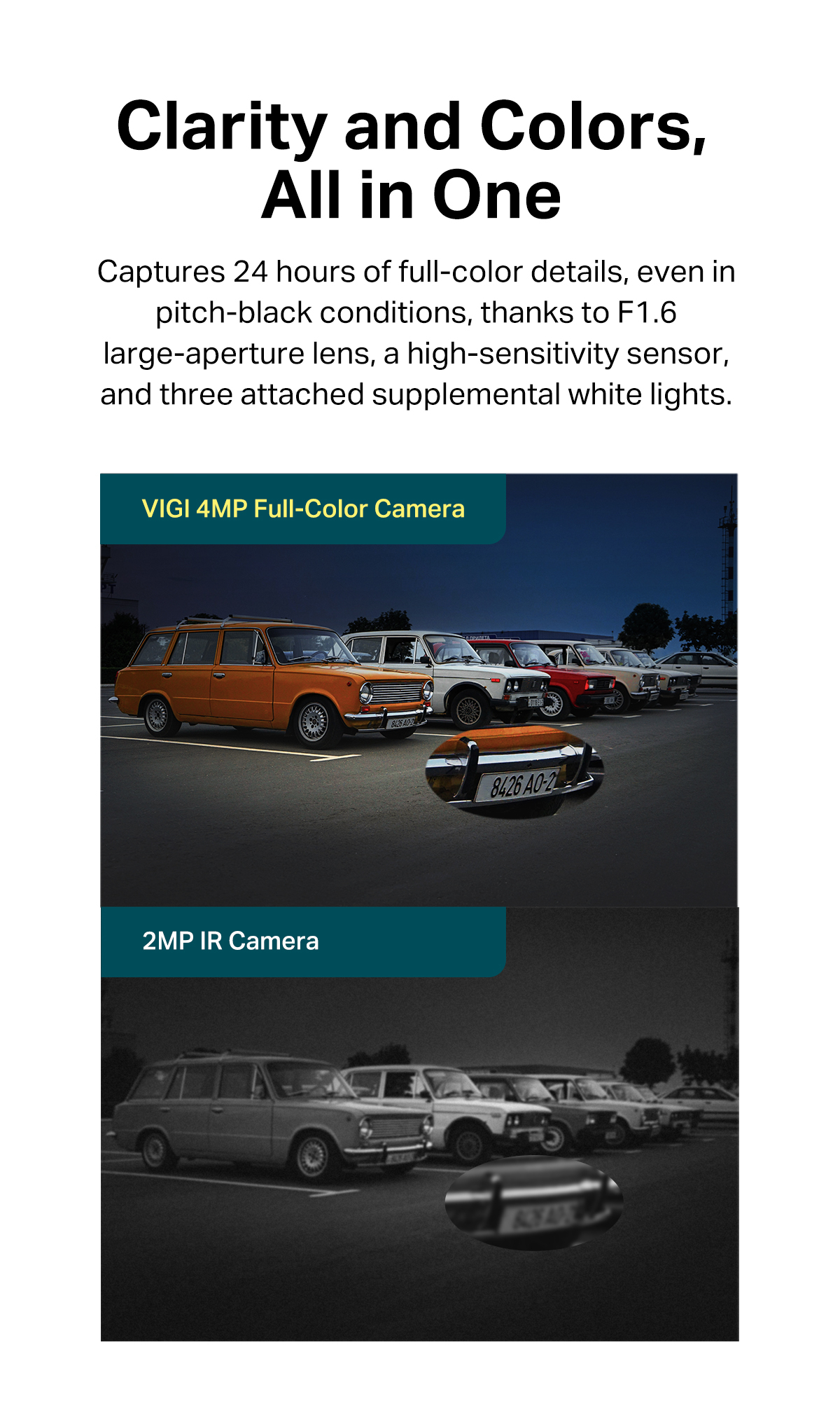 TP-Link VIGI C540V 4MP Outdoor Full-Color CCTV Dual-Lens 3x Zoom Pan ...