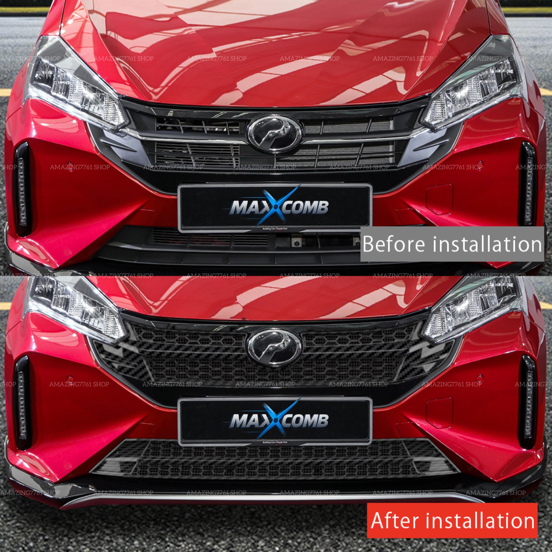 AMAZING Perodua Myvi Mg3 Facelift 2022-2025 Car Maxcomb Sport Honeycomb ...