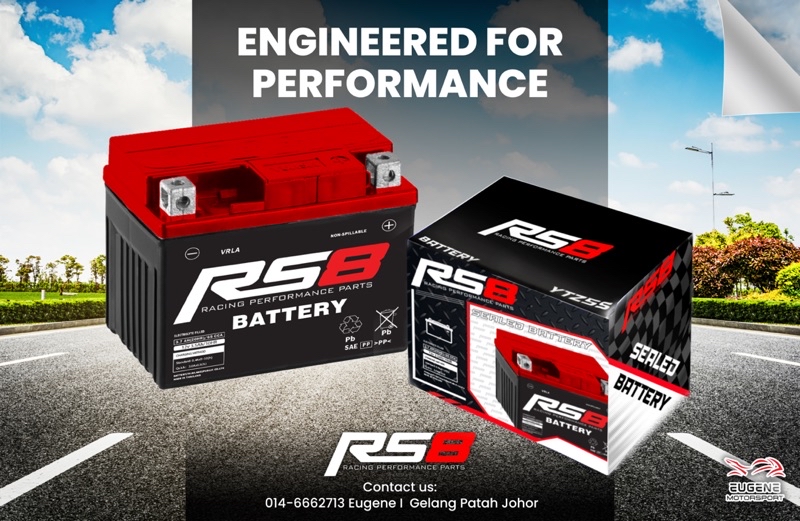 RS8 Racing Performance YTZ5S Sealed Battery | Shopee Malaysia