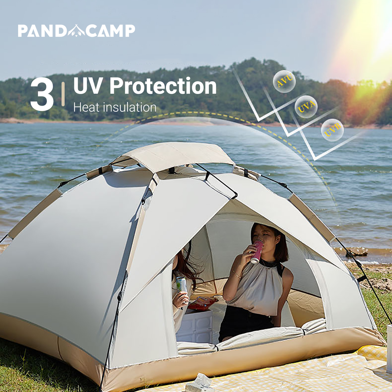 Automatic Camping Tent Auto Khemah Foldable Waterproof Portable Outdoor ...