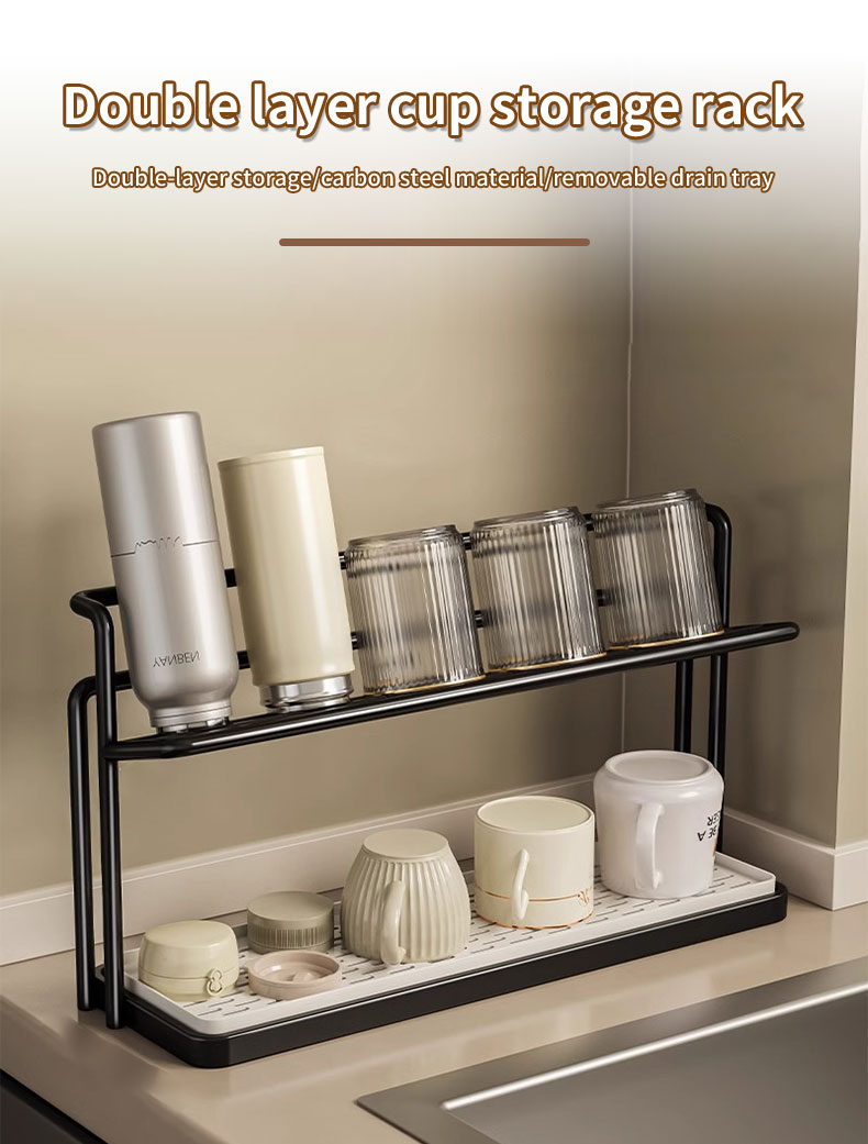 LemonUHouse Organizer Rak Cawan Untuk Penyimpanan Rak Cawan Kaca ...