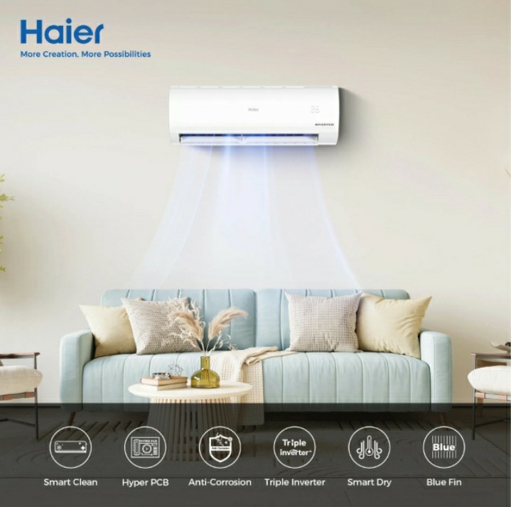 Haier 4 Star Inverter 1.0HP Air Cond Series HS-10VPC03 | Shopee Malaysia