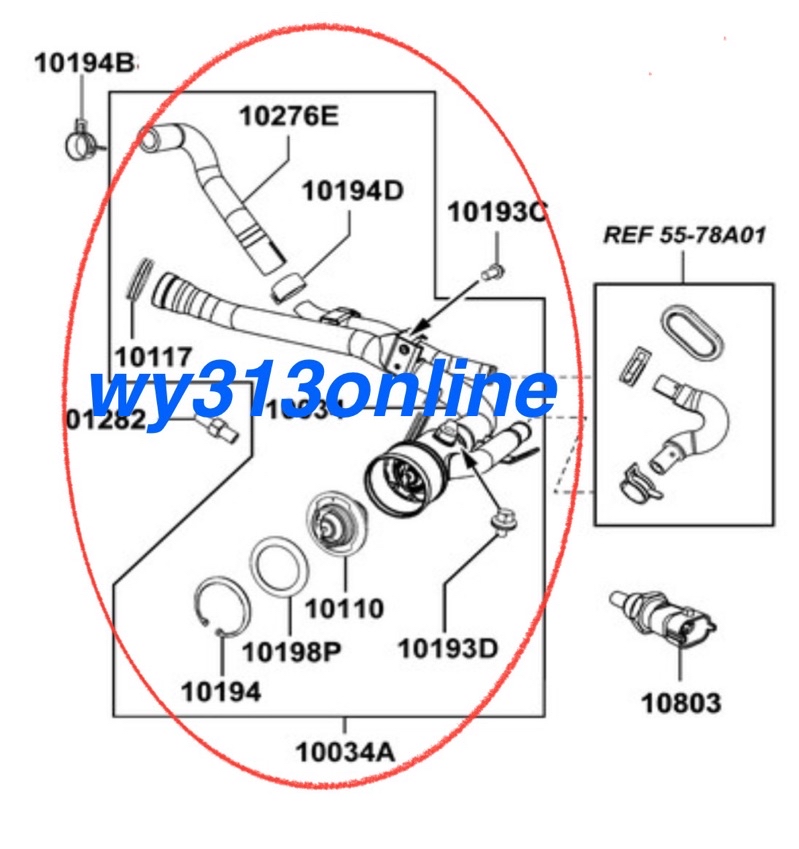 PW911365 Original Proton Saga VVT Persona VVT Iriz Water Pump Pipe with ...