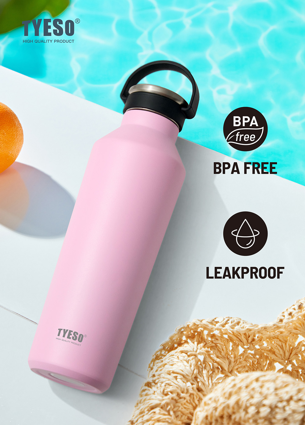 TYESO TS-01001/TS-01002/TS-01003 Tumbler Sport With Handle Thermos Bottle Botol Air Keep Cold ...