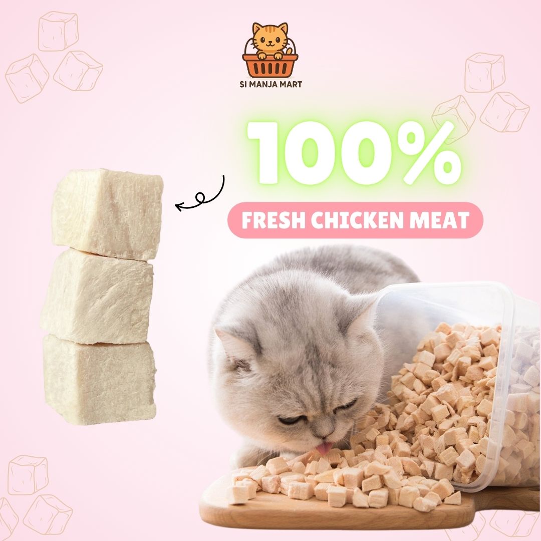 Makanan Kucing Pet Booster Freeze Dried Chicken Cube Cat Snack 500G ...
