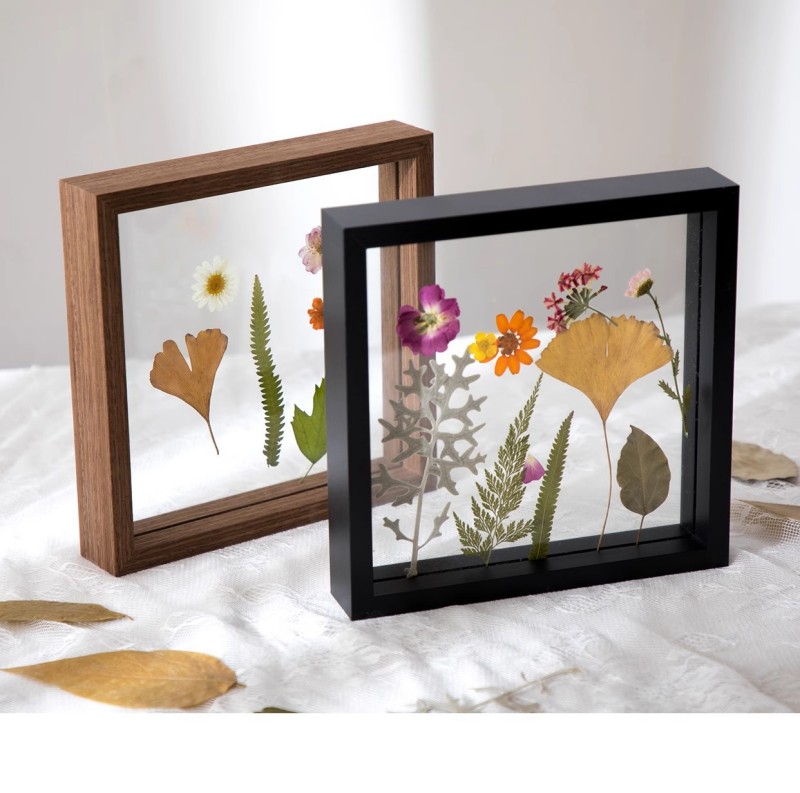 A4 3D Hollow Art Flower Frame Wood Transparent Photo Bingkai Mas Kahwin ...