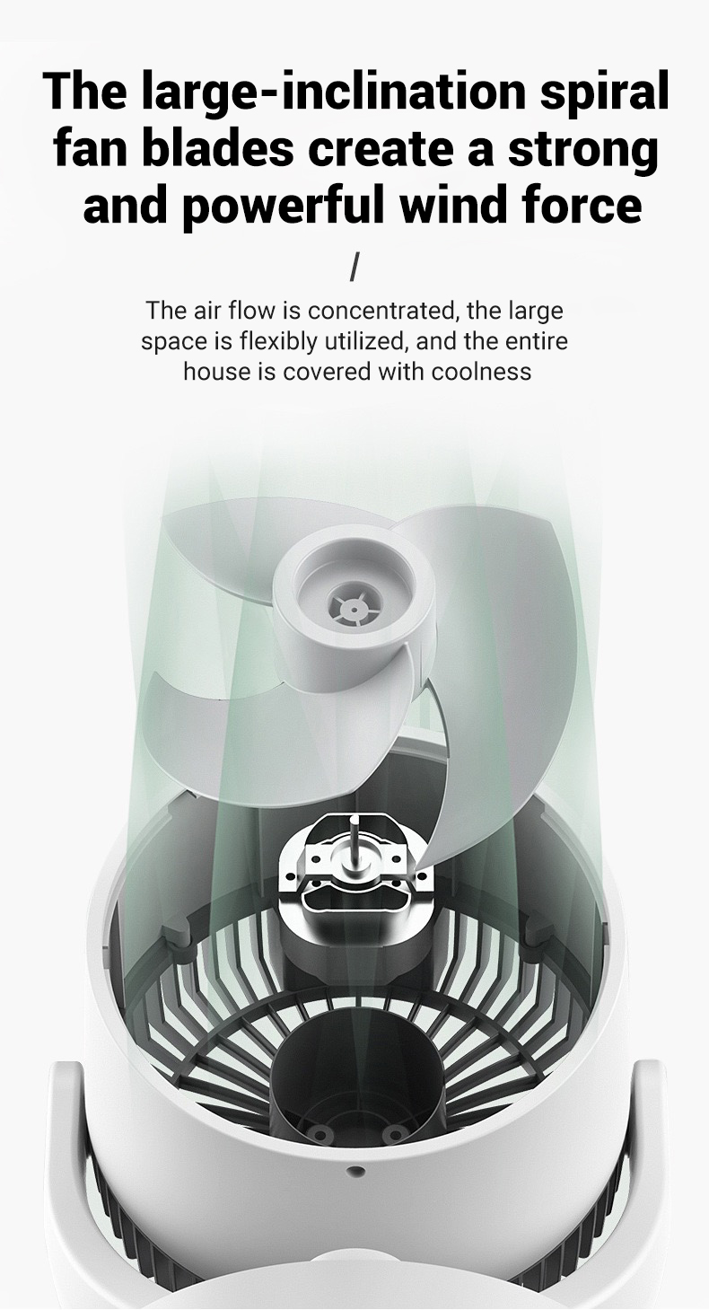 10 Inch Air Circulating Fan 3 Speed Strong Wind Fan Portable Light ...