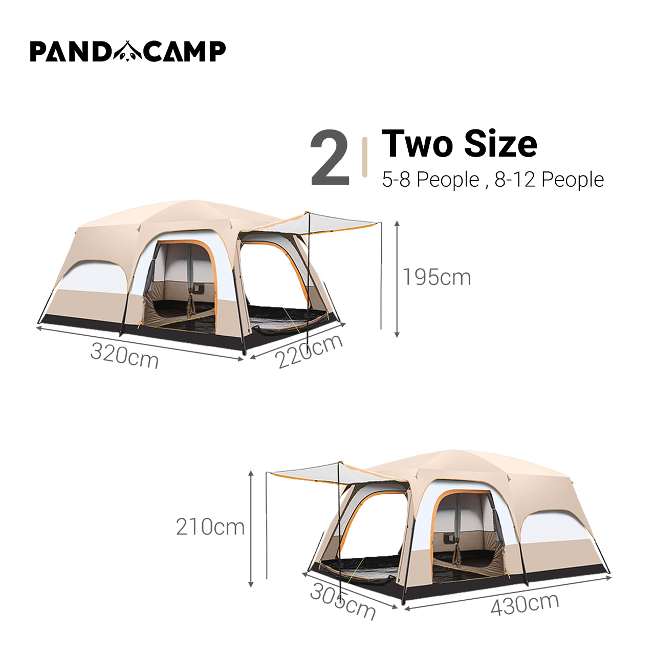 Khemah Unta Besar Camping Big Camel Tent Waterproof Family Kemah ...