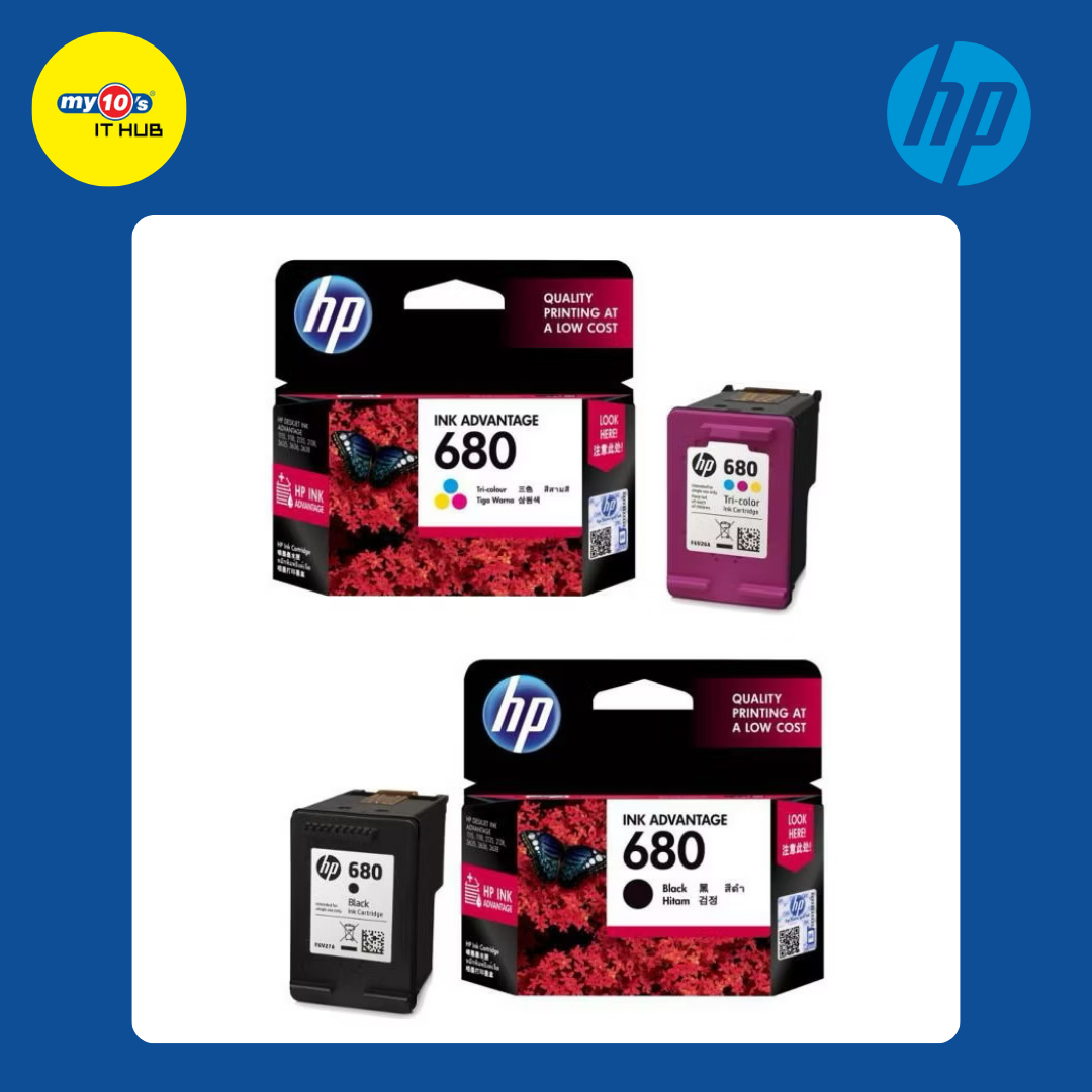 HP680 BLACK | HP680 COLOR HP 680 BLACK/COLOR/COMBO PACK INK CARTRIDGE ...