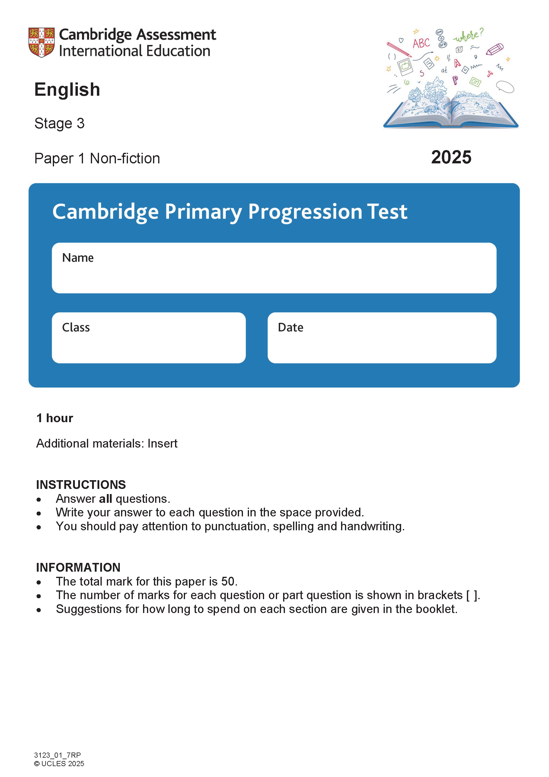 E5💯 2025 Latest Progression Test + Answer Year 3 Y4 Y5 Y6 Y7 Y8 Y9 Math ...