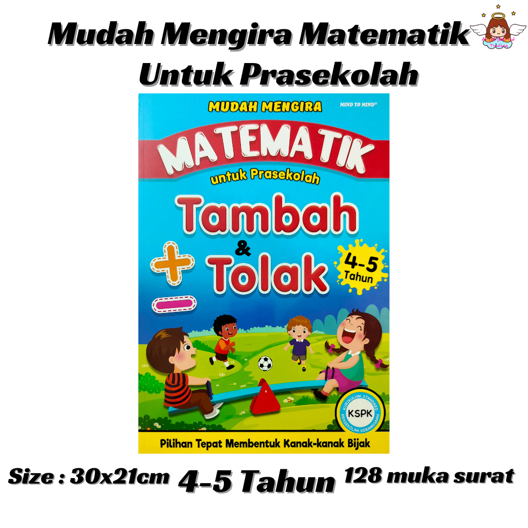 Buku Latihan Matematik Prasekolah Math Activity Book for kindergarten ...