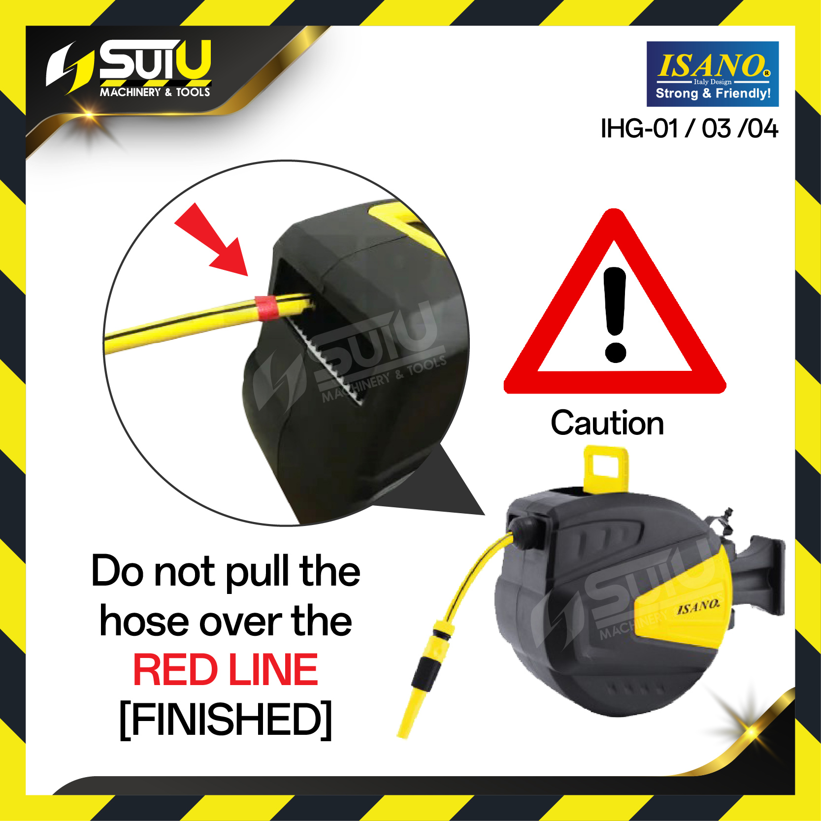 ISANO IHG-01 / IHG-03 / IHG-04 10M / 20M / 30M Retractable Hose Reel ...