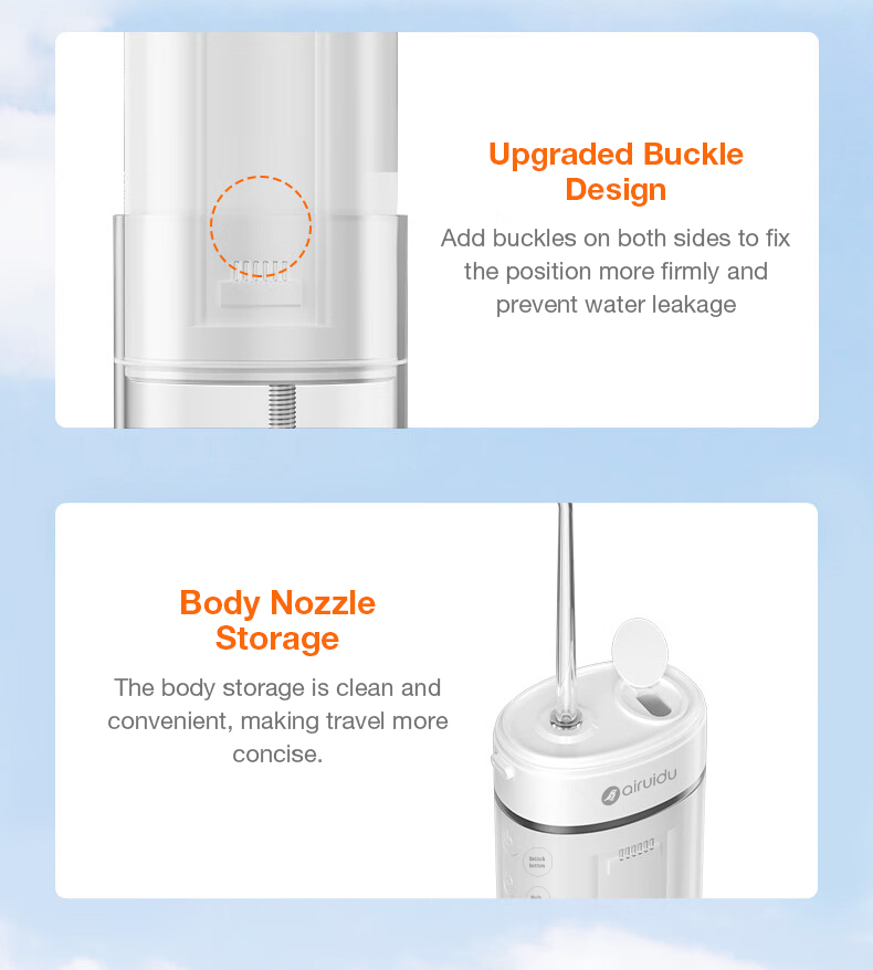 Airuidu CF500 Electric Water Flosser With 4 Head 160ML Water Floss ...