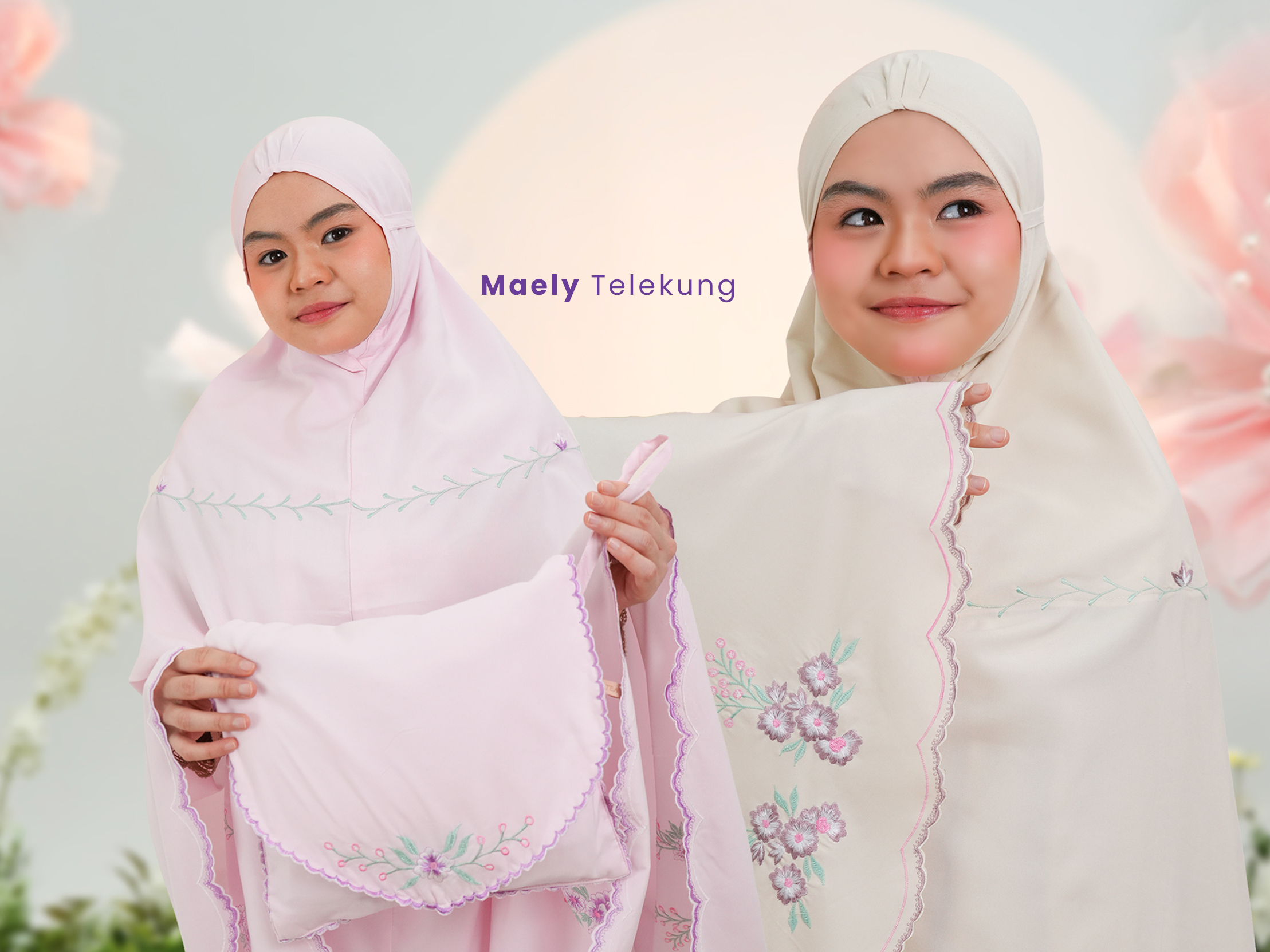 TELEKUNG TEA | MAELY LEORA Tea Basic Cotton Telekung Collection + Bag ...