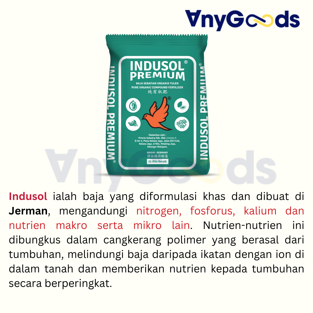 [25KG] AnyGoods x Indusol Premium Pure Organic Compound Fertilizer ...
