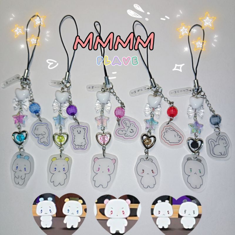【PuCa】MMMM phone charms/PLAVE/keychain/cute/gift/idols/kpop/virtual/2d ...