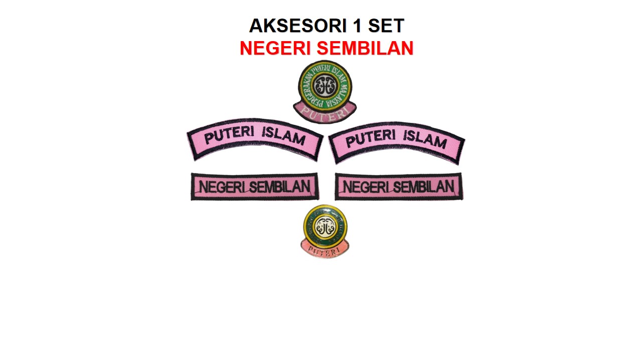 Aksesori Lencana Pergerakan Puteri Islam Malaysia PPIM (1 Set) utk Baju ...