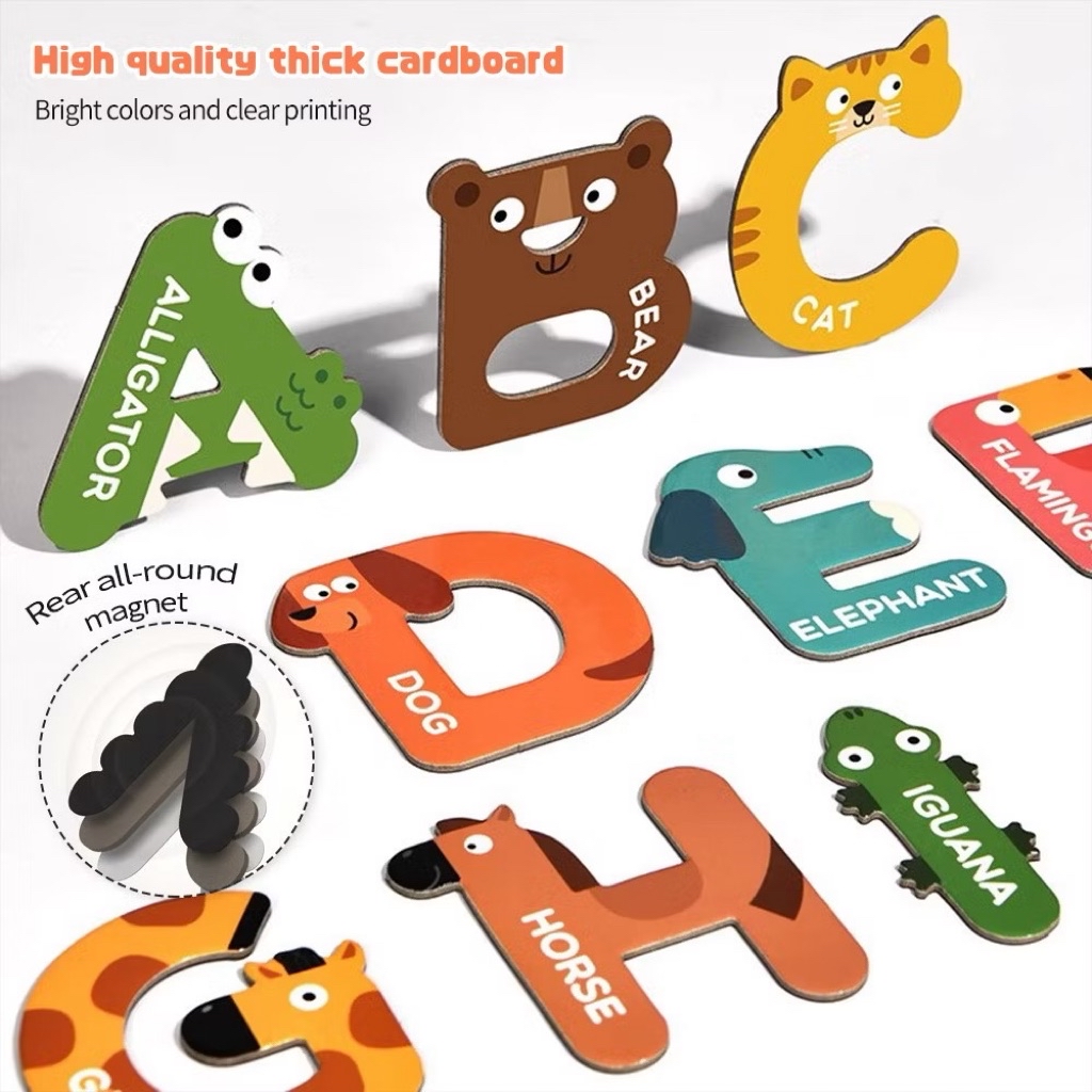Magnetic Alphabets and Numbers Fridge magnet Abc puzzle peti sejuk ...