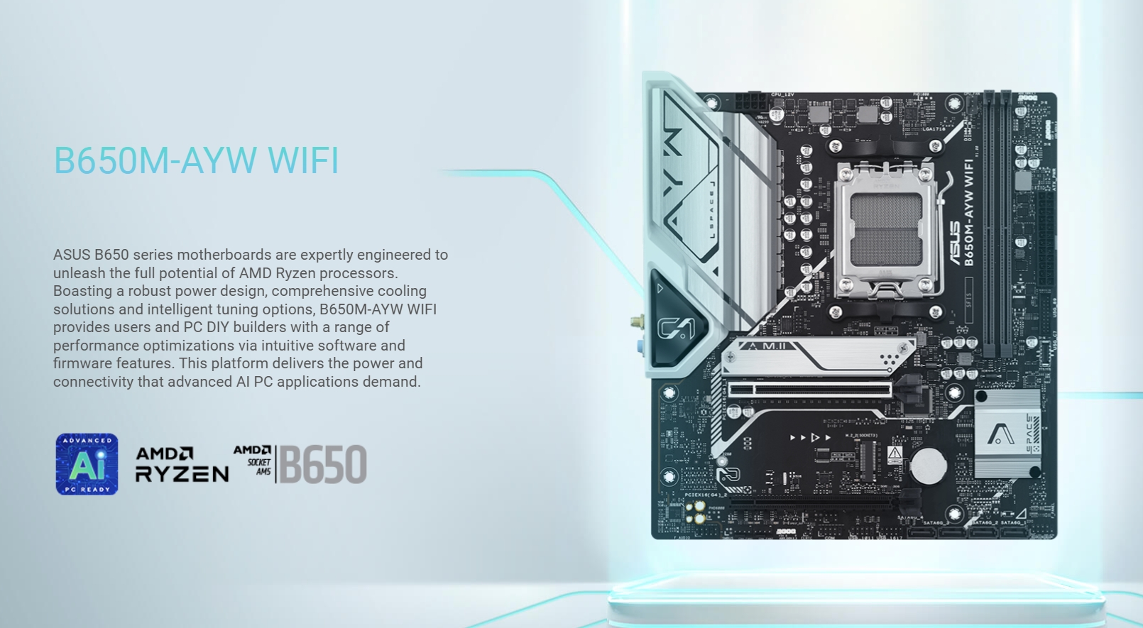 ASUS B650M-AYW WIFI DDR5 D5 AM5 MOTHERBOARD COMBO PROCESSOR AM5 RYZEN 5 7500F | AM5 RYZEN 7 ...