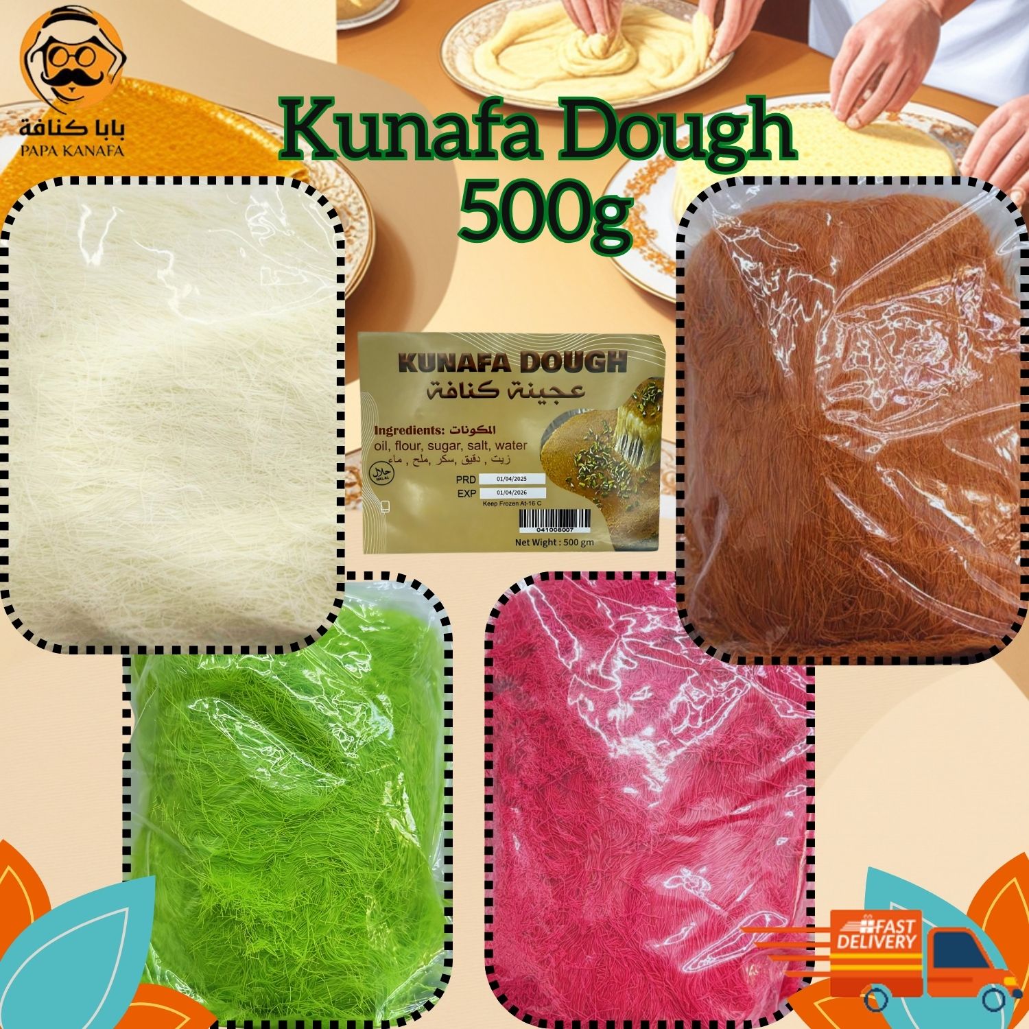 Promosi: Kunafa Dough 1 kg /500g/250g Shredded (Kunafah, Saffron ...