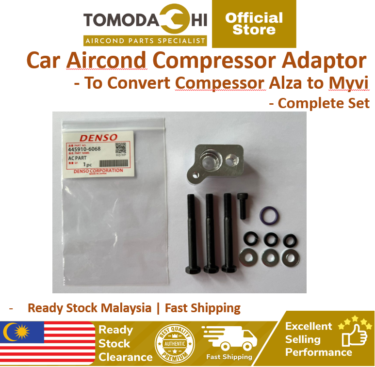 TOMODACHI Adaptor Compressor Alza To Myvi 5/8' FIitting Kompressor Alza ...