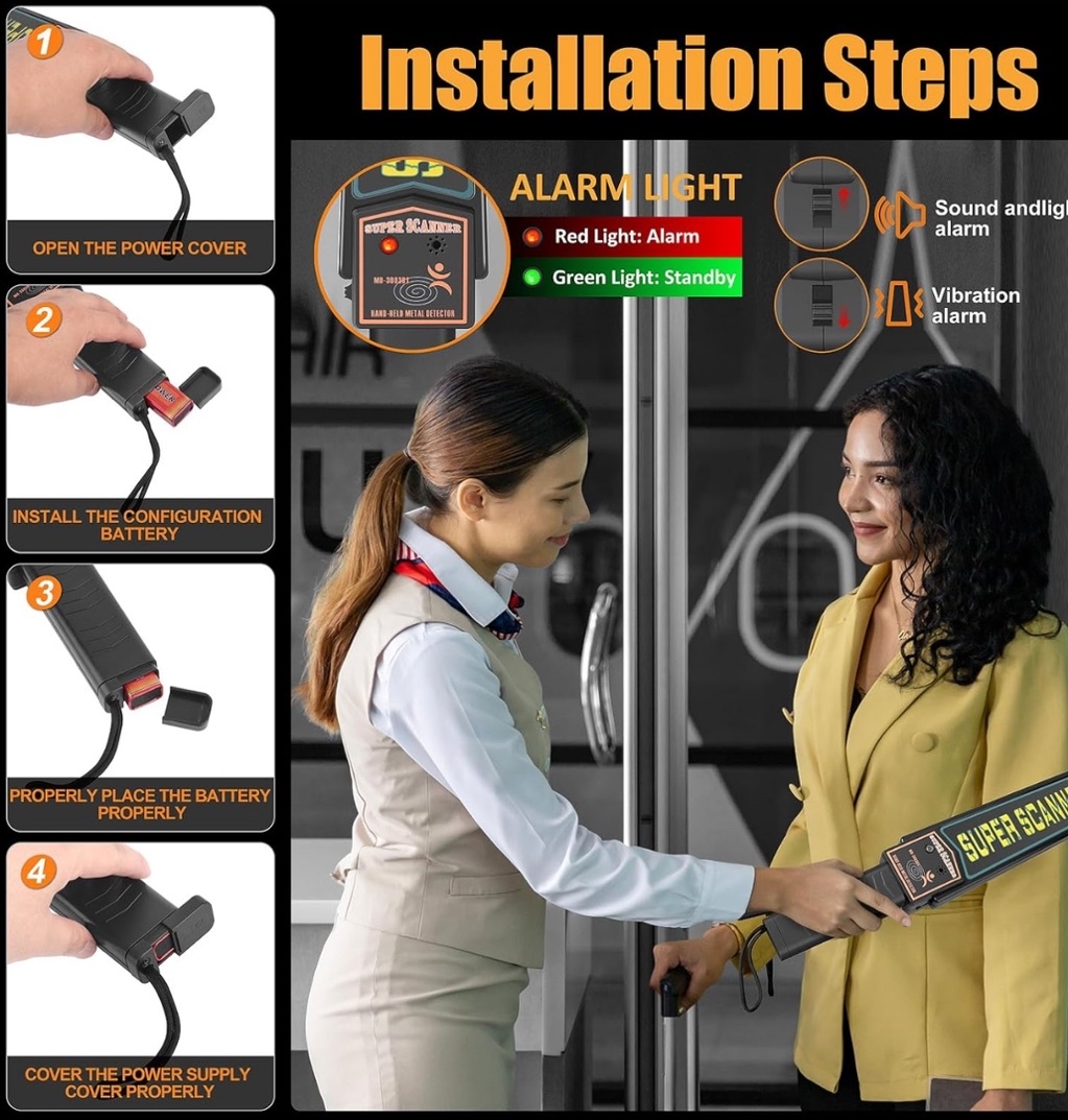 【Super Scanner】High Sensitivity Metal Detector Scanners Portable ...