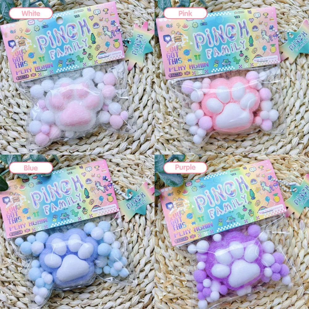 [𝗥𝗲𝗮𝗱𝘆 𝗦𝘁𝗼𝗰𝗸] Mini Plush Cat Paw Squish Toy | Stress Relief | Fidget ...