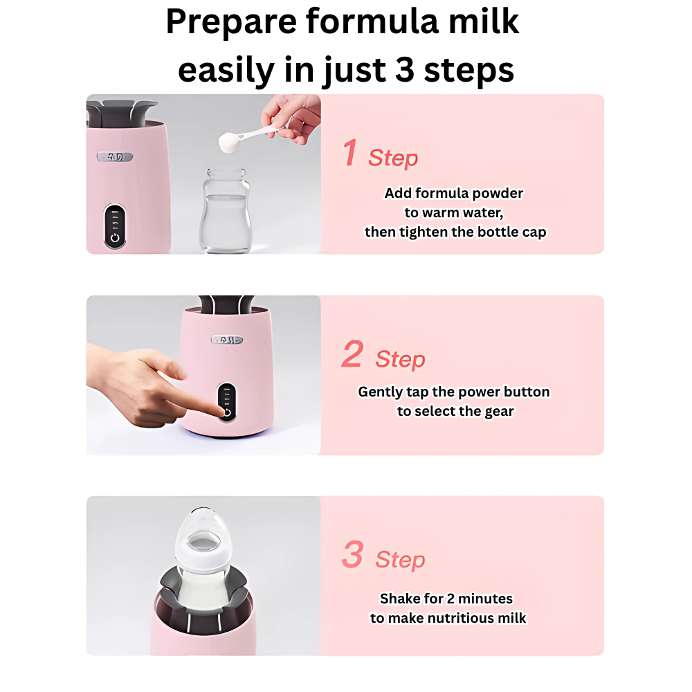 YunaBaby Baby Electric Milk Shaker Automatic 3 gears Adjustable milk ...