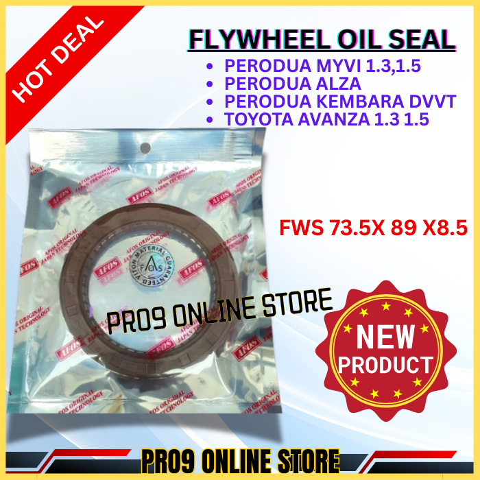 FLYWHEEL OIL SEAL PERODUA MYVI 1.3,1.5, ALZA , KEMBARA DVVT, AVANZA 1.3 ...