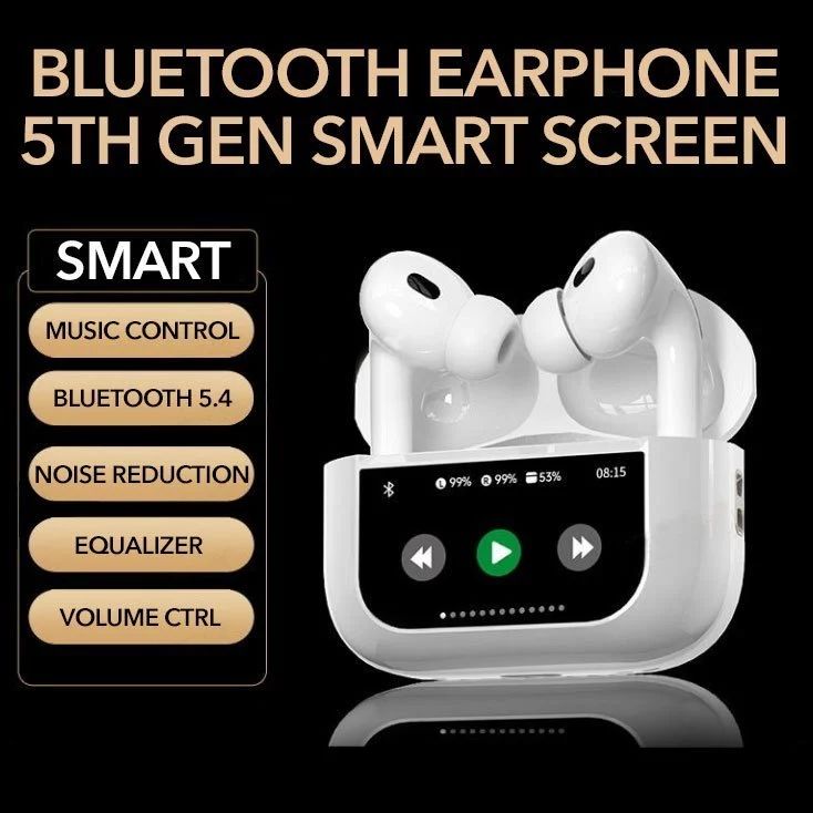 A9 Pro TWS Wireless Bluetooth Earphone Touch-Screen Headphones BT5.3 ...
