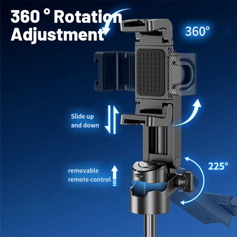 Mini Tripod Selfie Stick Bluetooth Tripod 360° Rotate Mini Tripod With ...