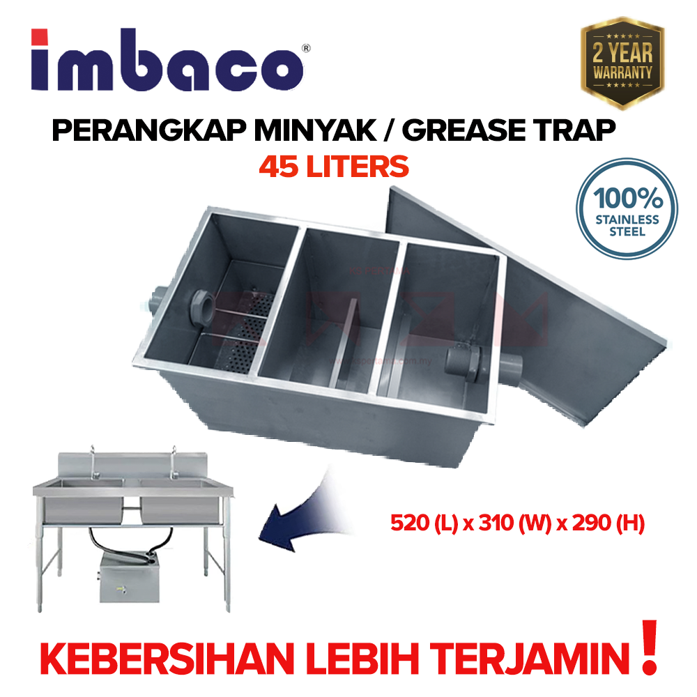 IMBACO Stainless Steel Grease Trap Interceptor Oil & Water Separator ...