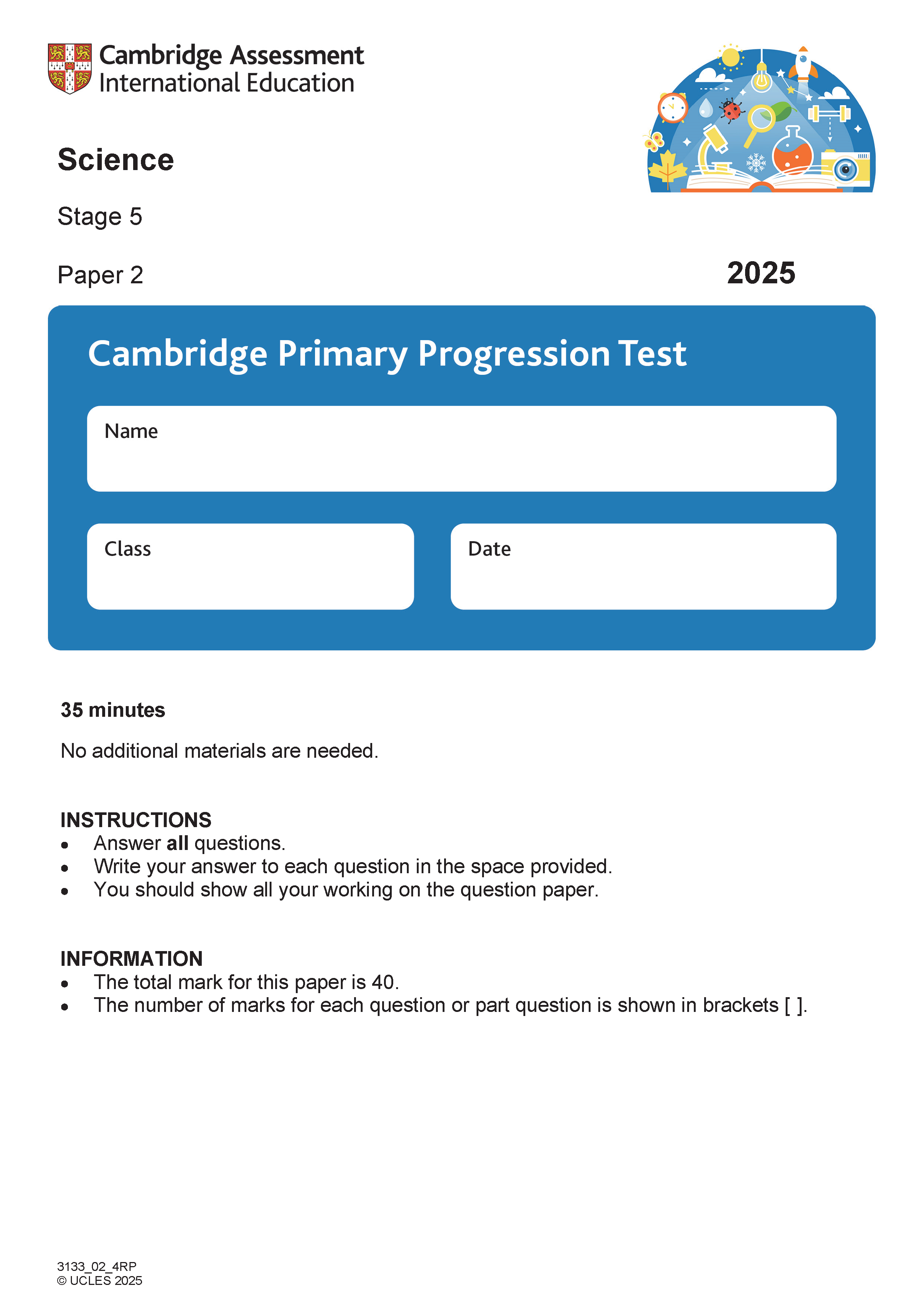 T7🟨🟧2025 New Cambridge Progress Checkpoint + Answer Primary Progression ...