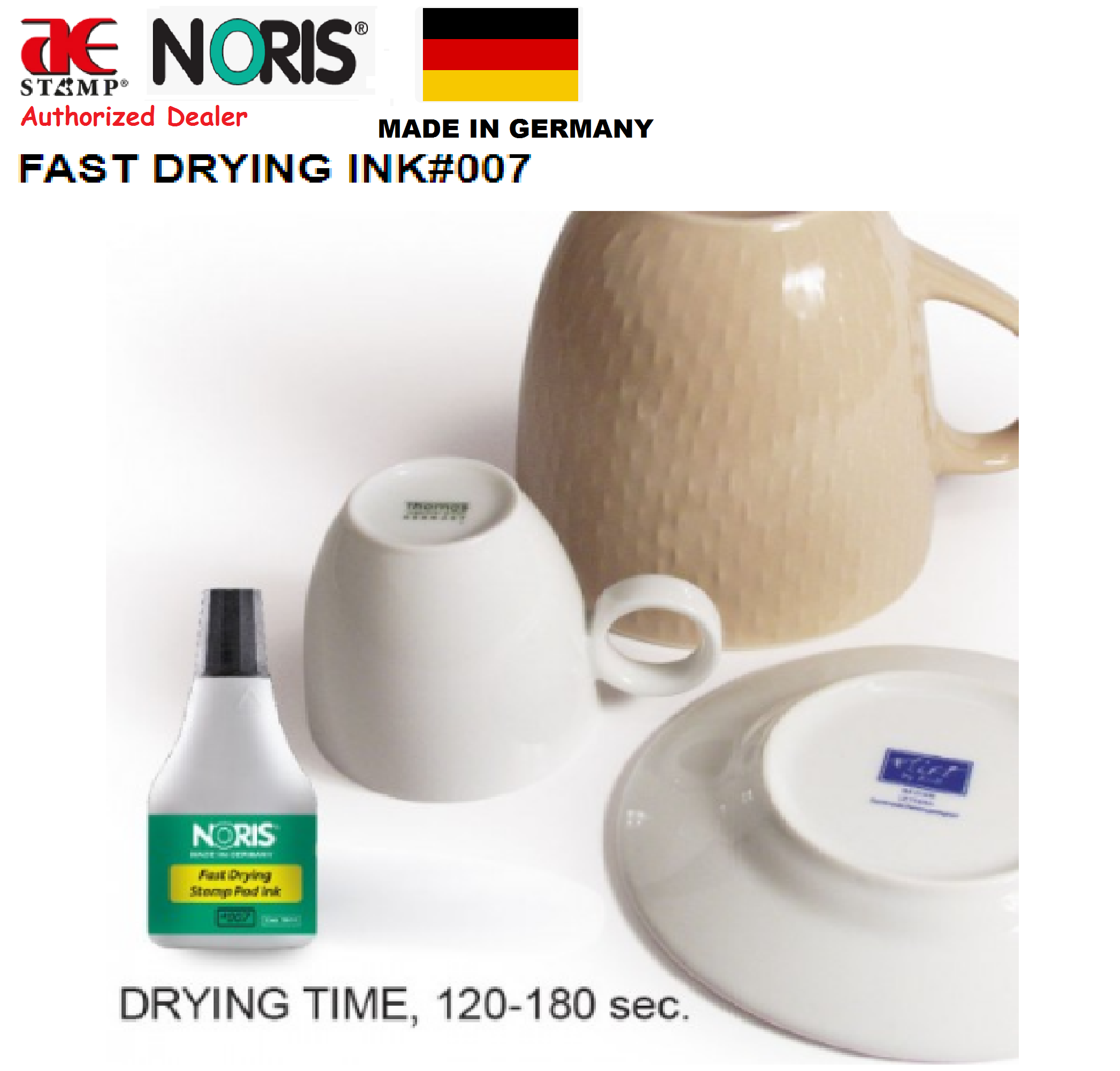 AE NORIS FAST DRYING INK #007 50ml (dry time 120 - 180 Sec) All Surface ...
