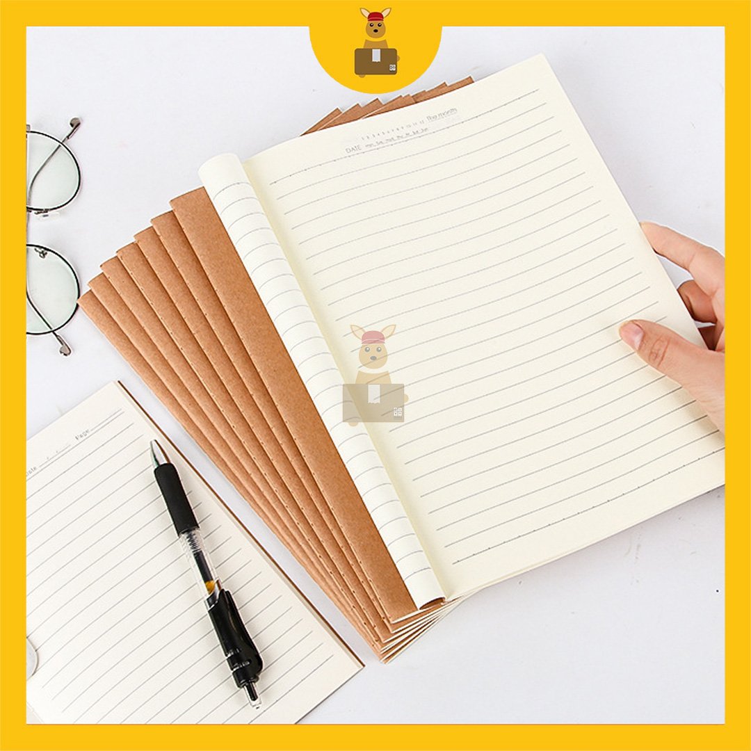 A5 / B5 Kraft Cover Single Line Exercise Book Note Book Notepad (1 BOOK ...