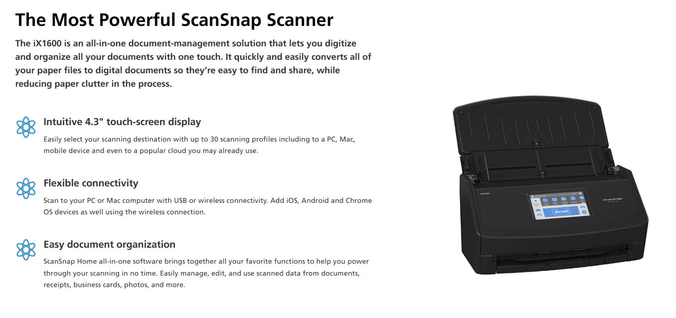 Ricoh Fujitsu ScanSnap iX1600 Auto Feed Photo Scanner | Shopee Malaysia