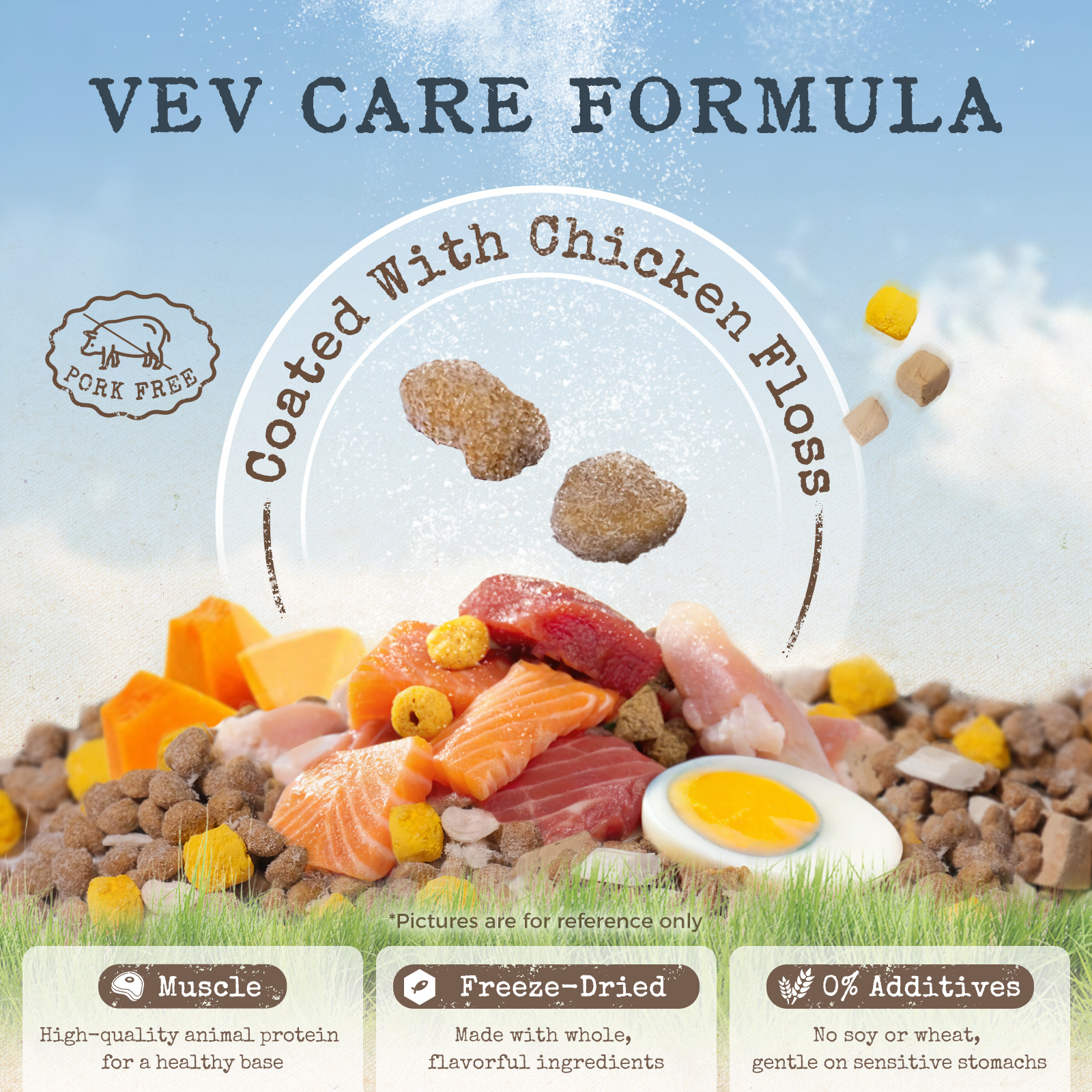 VEV Pet Freeze-Dried Treats Dry Cat Food 猫冻干鸡胸粒 猫粮 (1kg) | Shopee Malaysia