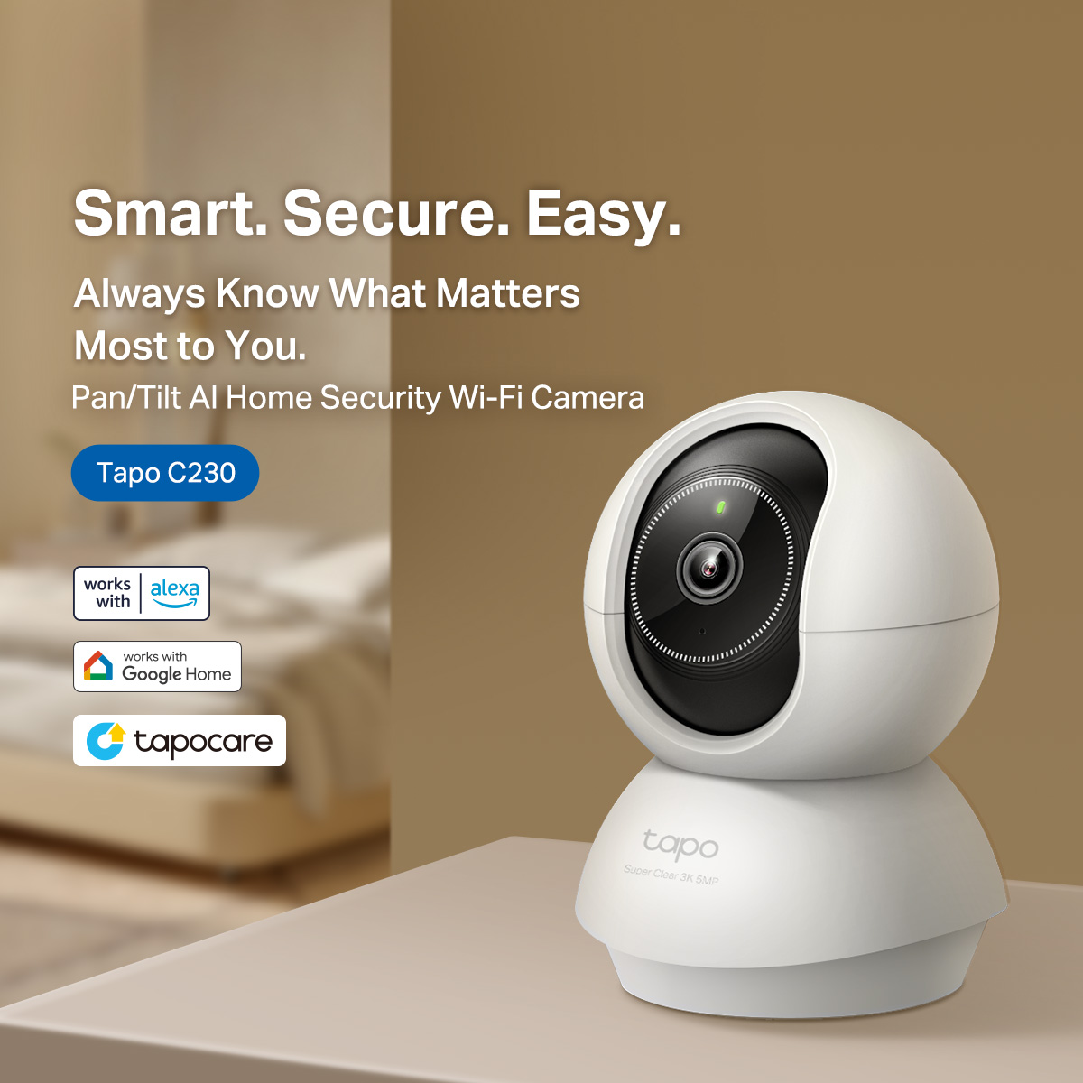 TP-Link Tapo C230 Indoor Smart Camera | 3K 5MP Ultra HD | AI Detection ...
