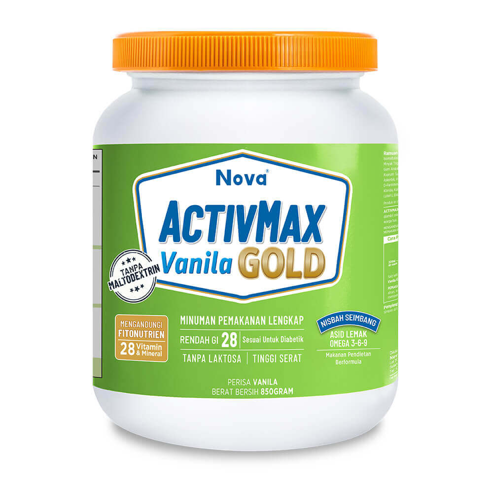 NOVA ACTIVMAX VANILLA GOLD HIGH CALCIUM VANILA FOS LOW GI DIABETES ...