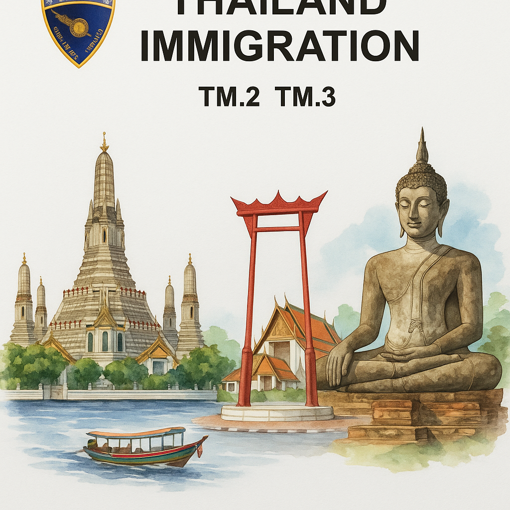 Thailand Immigration TM2 TM3 Form ( FREE TDAC! Thailand Digital Arrival ...