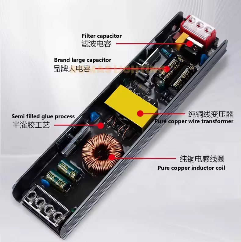 Slim Type Led Power Supply DC12V 24V 60W 100W 200W 300W 400W Lighting ...