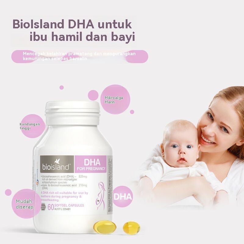 (Ready Stock)Bio Island DHA for Pregnancy ( 60 Softgel Capsules )-Aomei ...