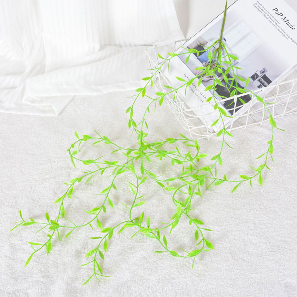 Artificial Hanging Vine Willow branch Plastic plant Vine strips Plastic ...
