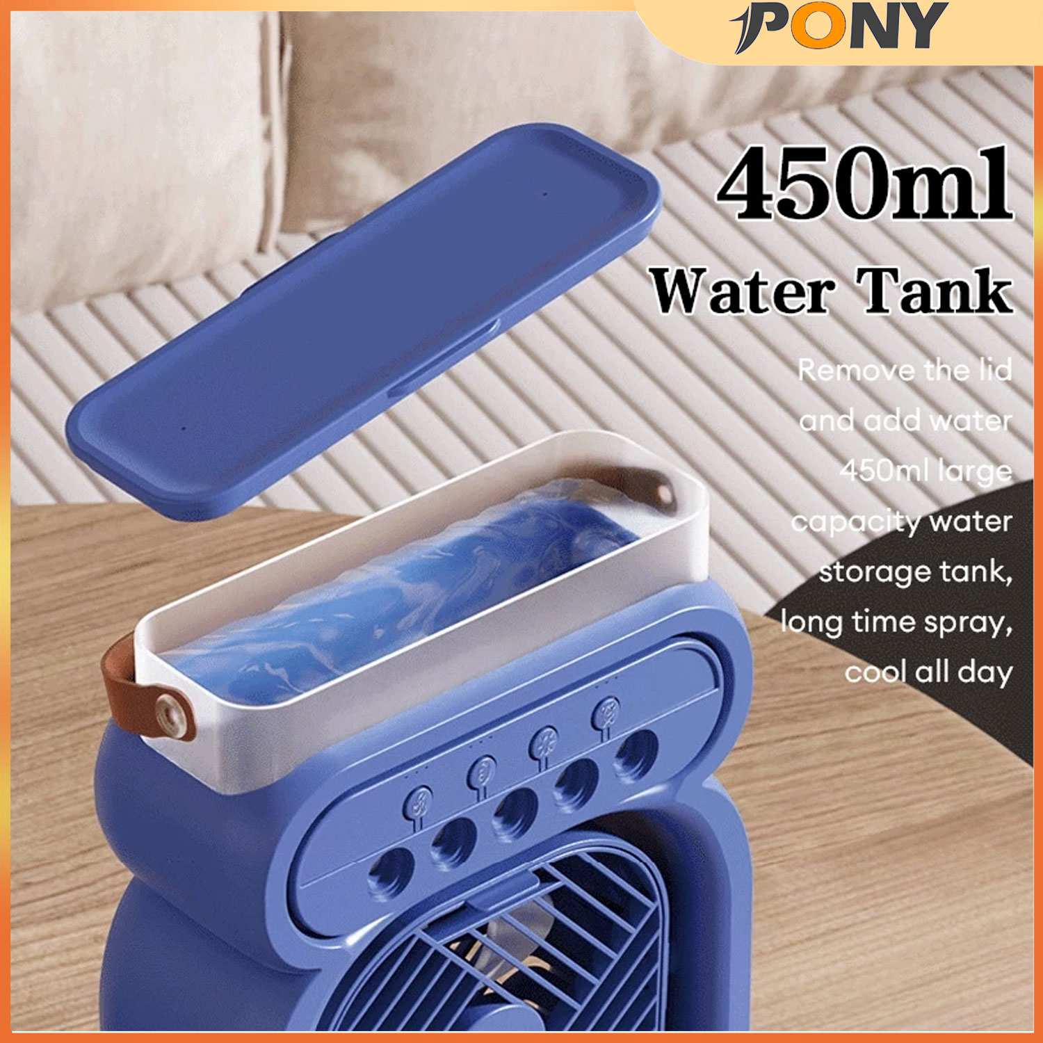 PONY-Portable air conditioner USB Fan air cooler Fan Aircond Humidifier ...