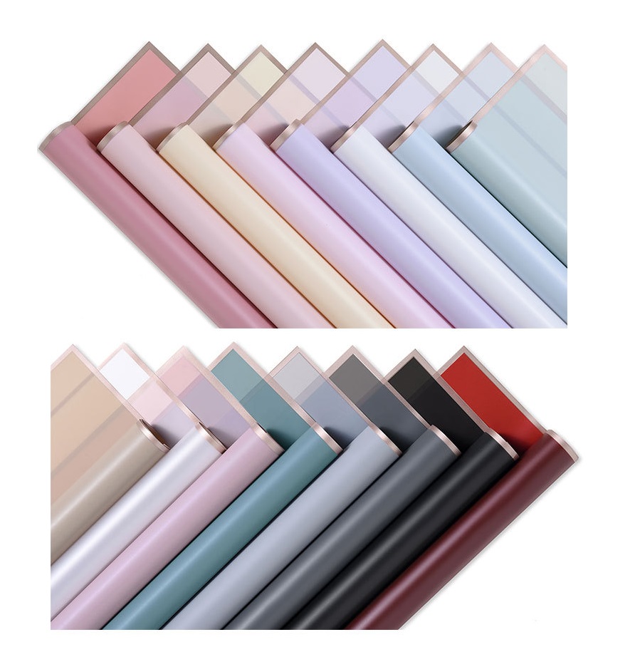 Pembalut Bunga 56cmx56cm 20 Keping Gold Colour Trim 20 Sheets Flower ...