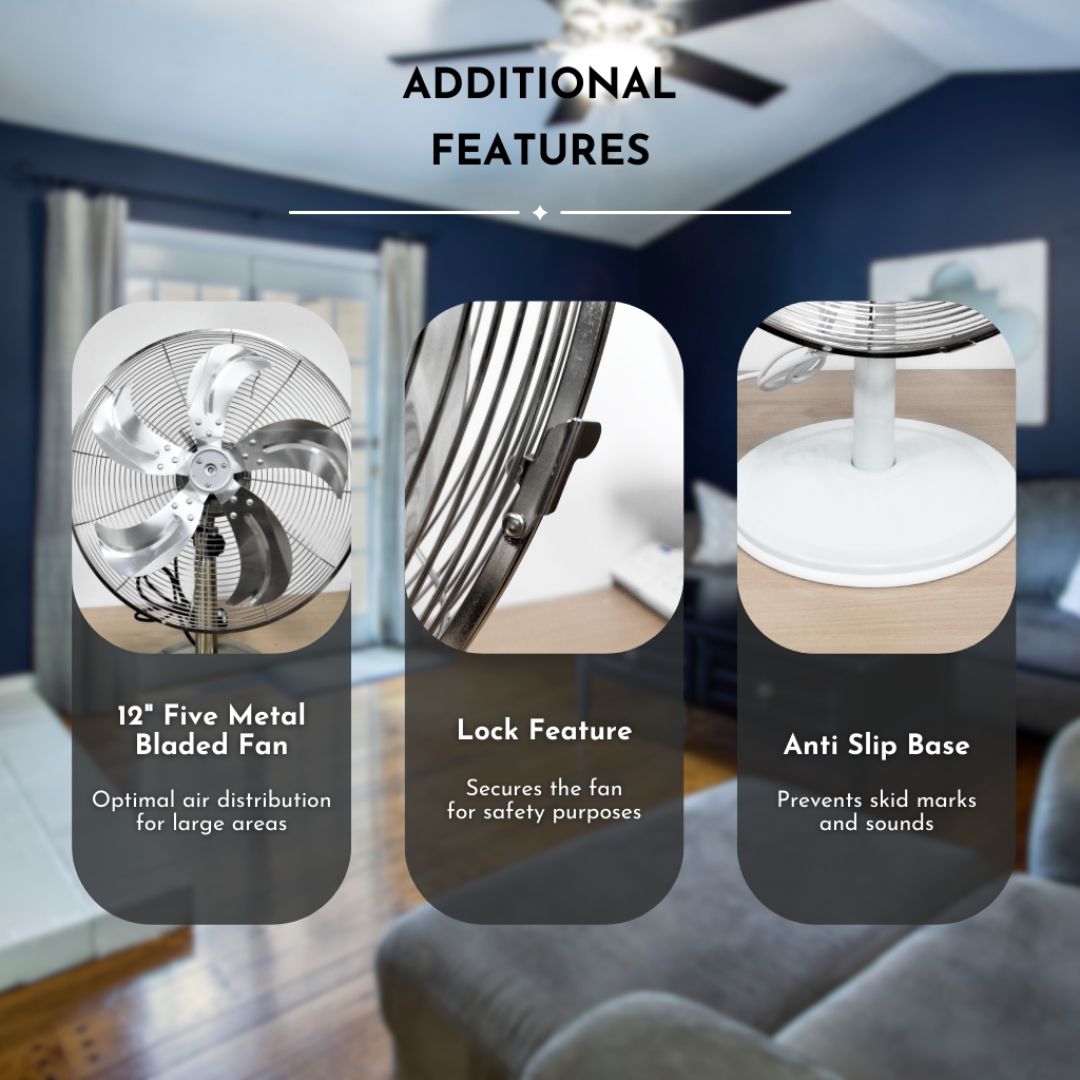 Khind 12" 3 Speed Table Fan TF121A / Faraday Antique Table Fan 12” With ...