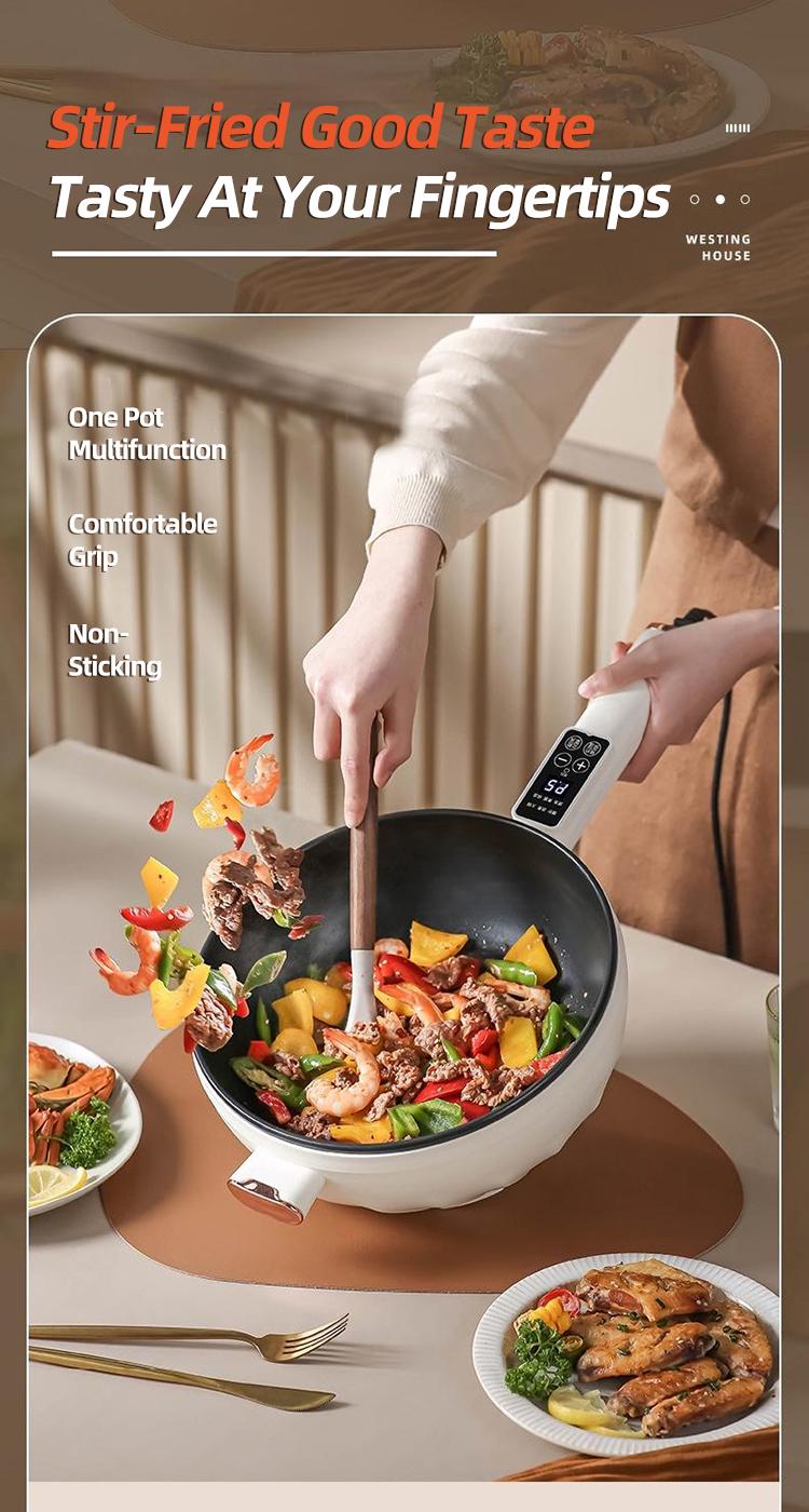 [Ready Stock] 1500W 5L Electric Frying Pan All-In-One Cooking Pot Rapid ...