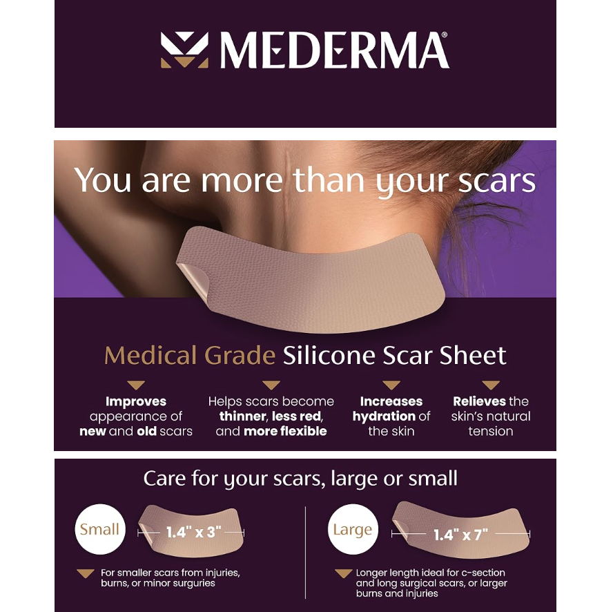 Mederma Silicone Scar Sheets; Improves The Appearance of Old and New ...